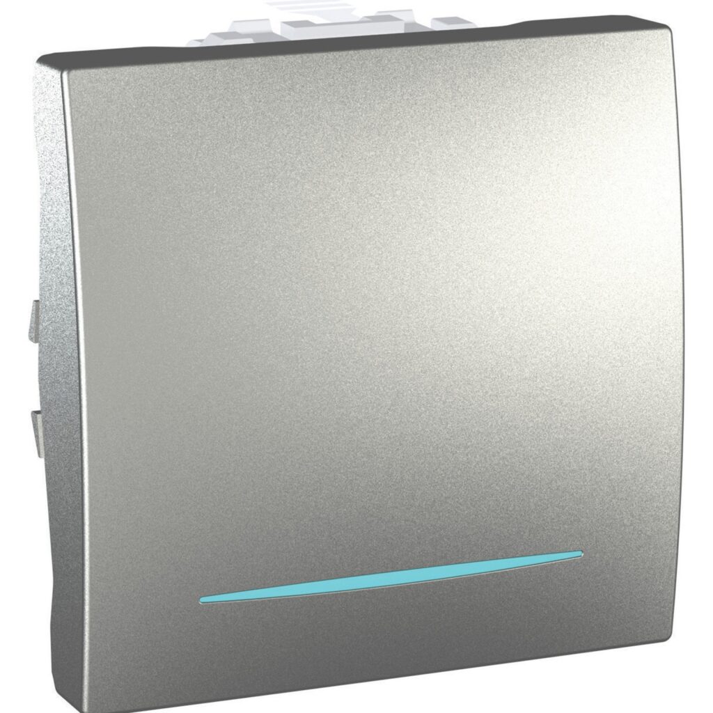 INTRERUPATOR CAP-SCARA LED ALBASTRU 2M ALUMINIU MGU3.203.30N - elda.ro